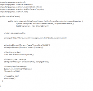 Alert & Popup Window Handling in Selenium WebDriver | Besant Technologies