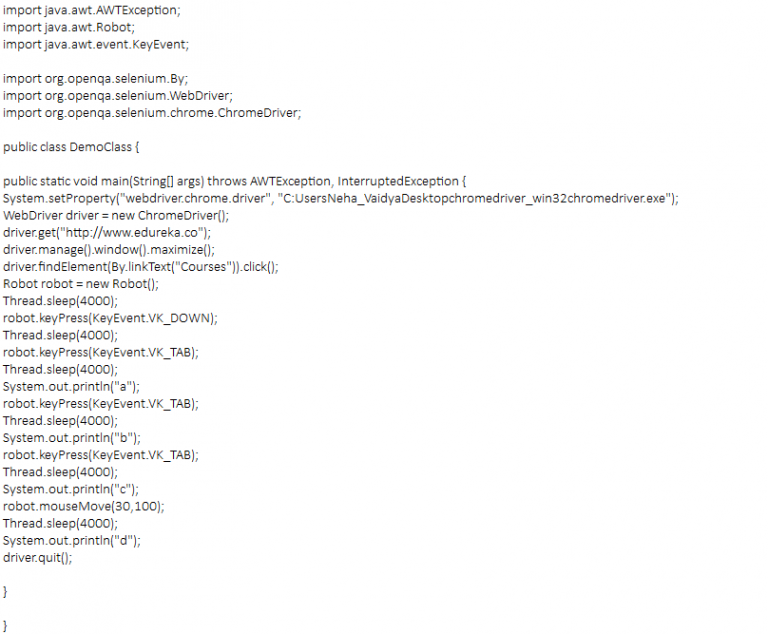 Robot Class In Selenium Webdriver Using Java Besant Technologies